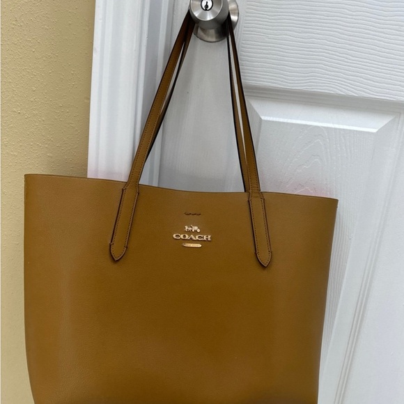 Coach | Bags | Coach Tan Leather Tote Bag | Poshmark